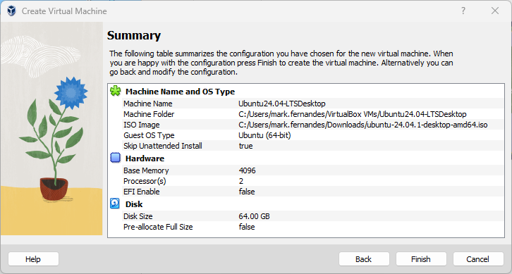 Install Ubuntu LTS in VirtualBox VM