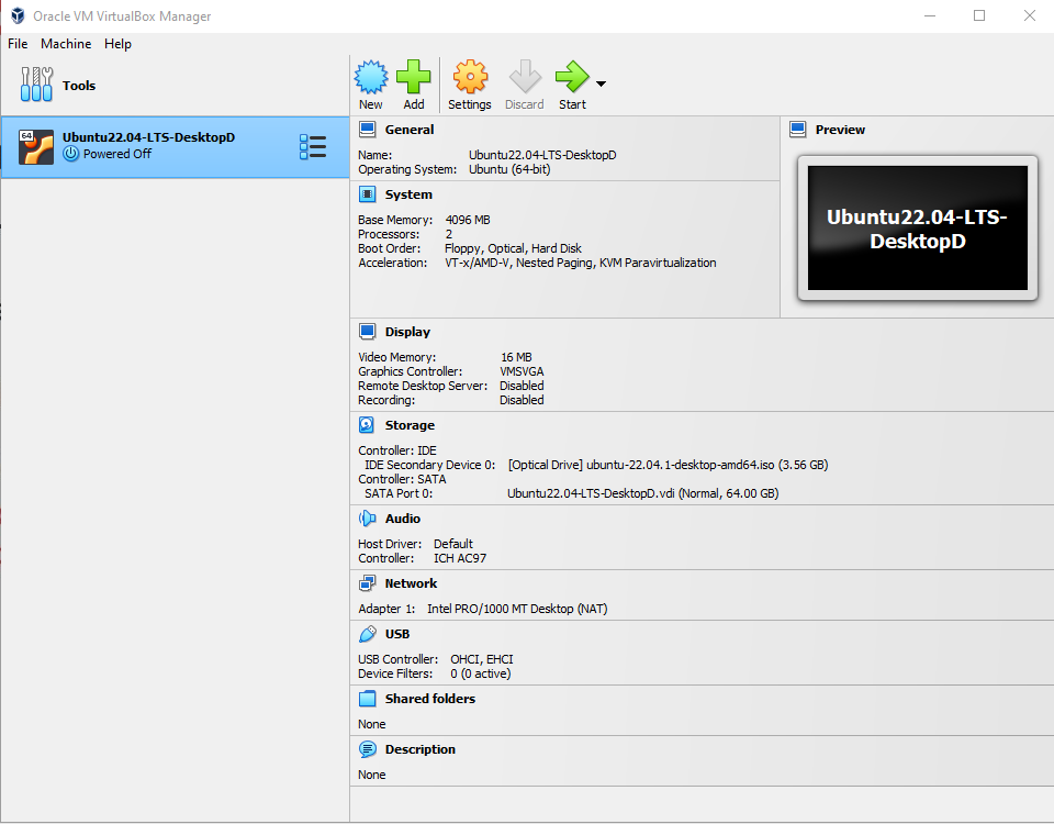 Install Ubuntu LTS in VirtualBox VM