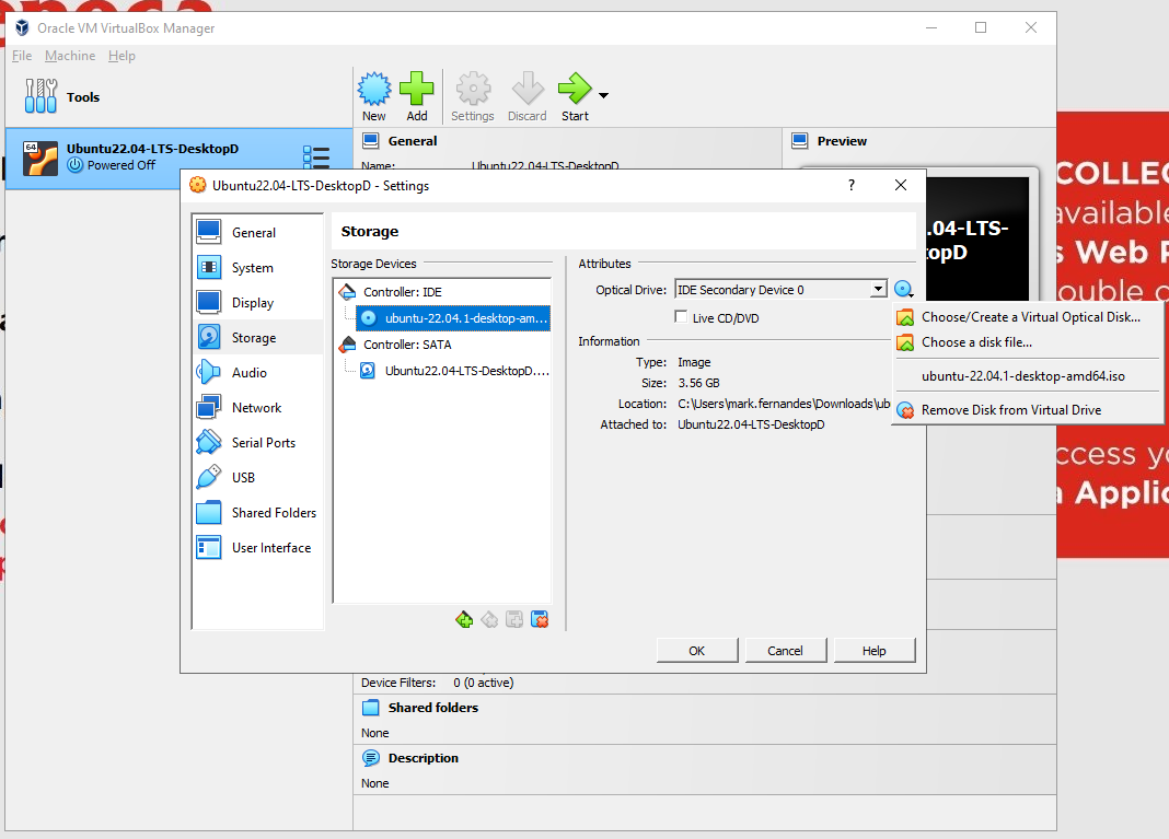 Install Ubuntu LTS in VirtualBox VM