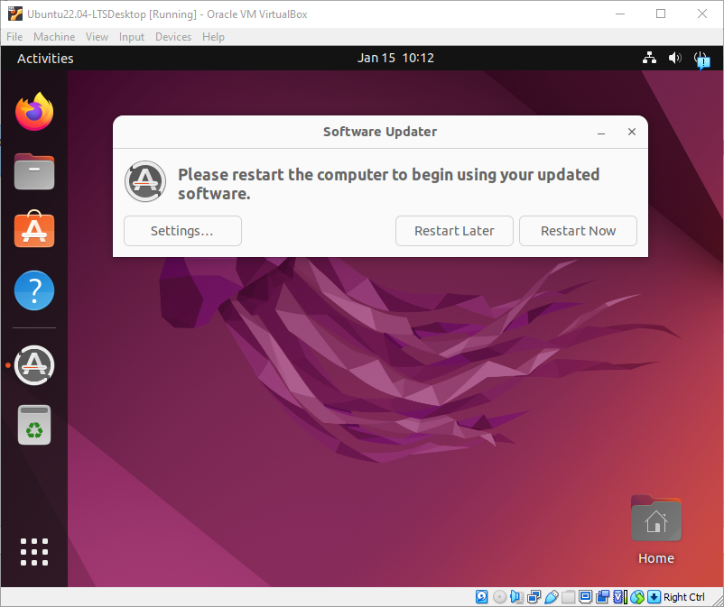 Install Ubuntu LTS in VirtualBox VM